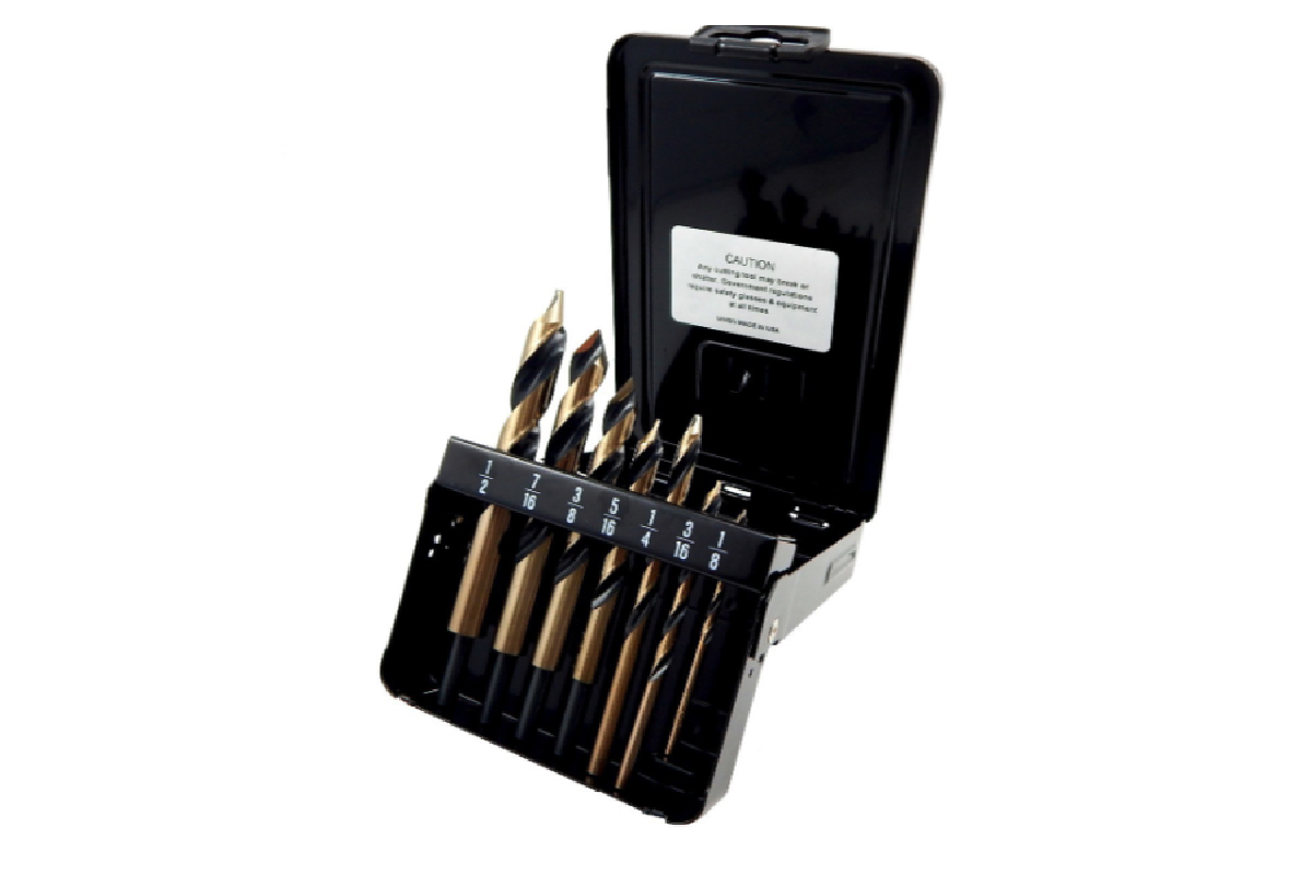 7 Pc Black & Gold Acrylic Drill Bit Set 1/8″ – 1/2″ - Tarco